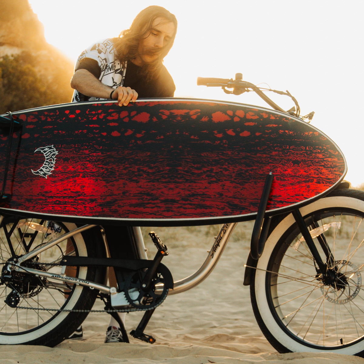 Bicycle Surfboard Carrier Racks - Ride & Surf with Ease! – Ampd Bros ...