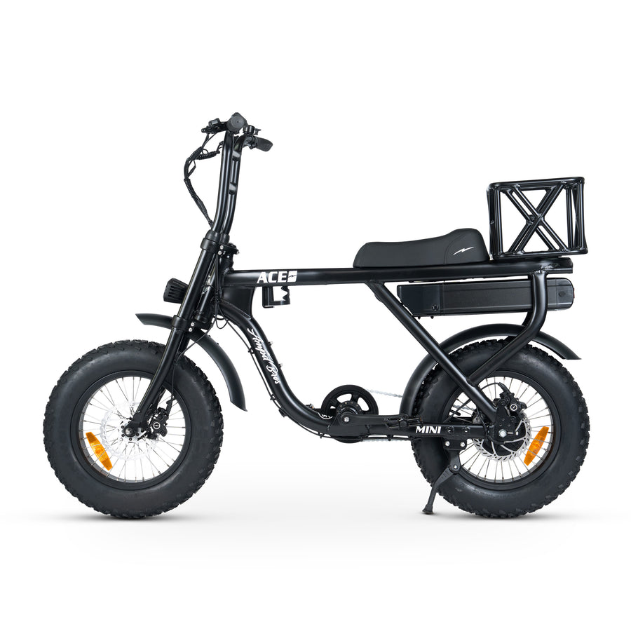 ACE-X Mini Fat Tyre Retro Cruiser Electric Bike – Ampd Bros Electric Bikes