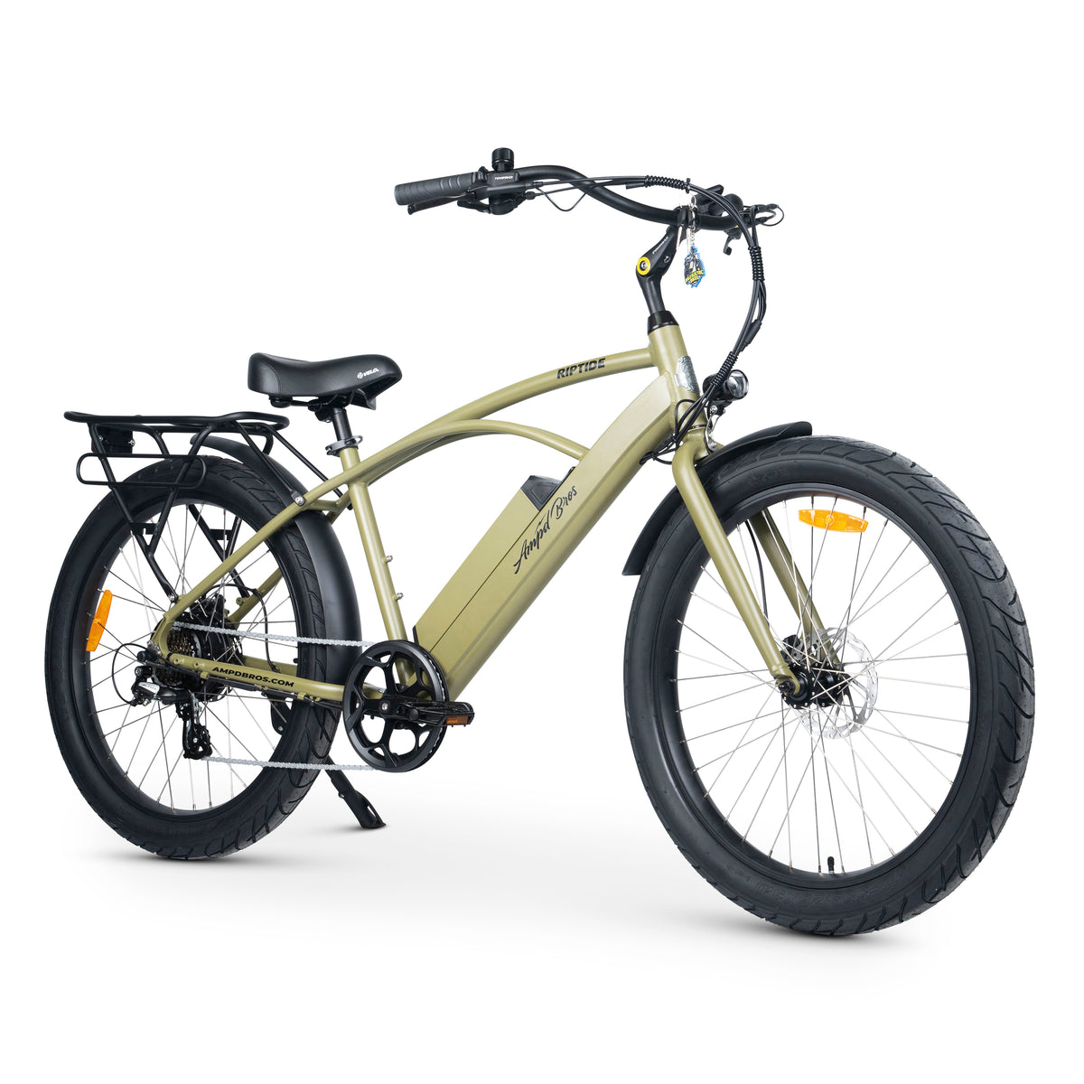 Riptide 3 Electric Vintage Beach Cruiser Bike – Ampd Bros Electric Bikes