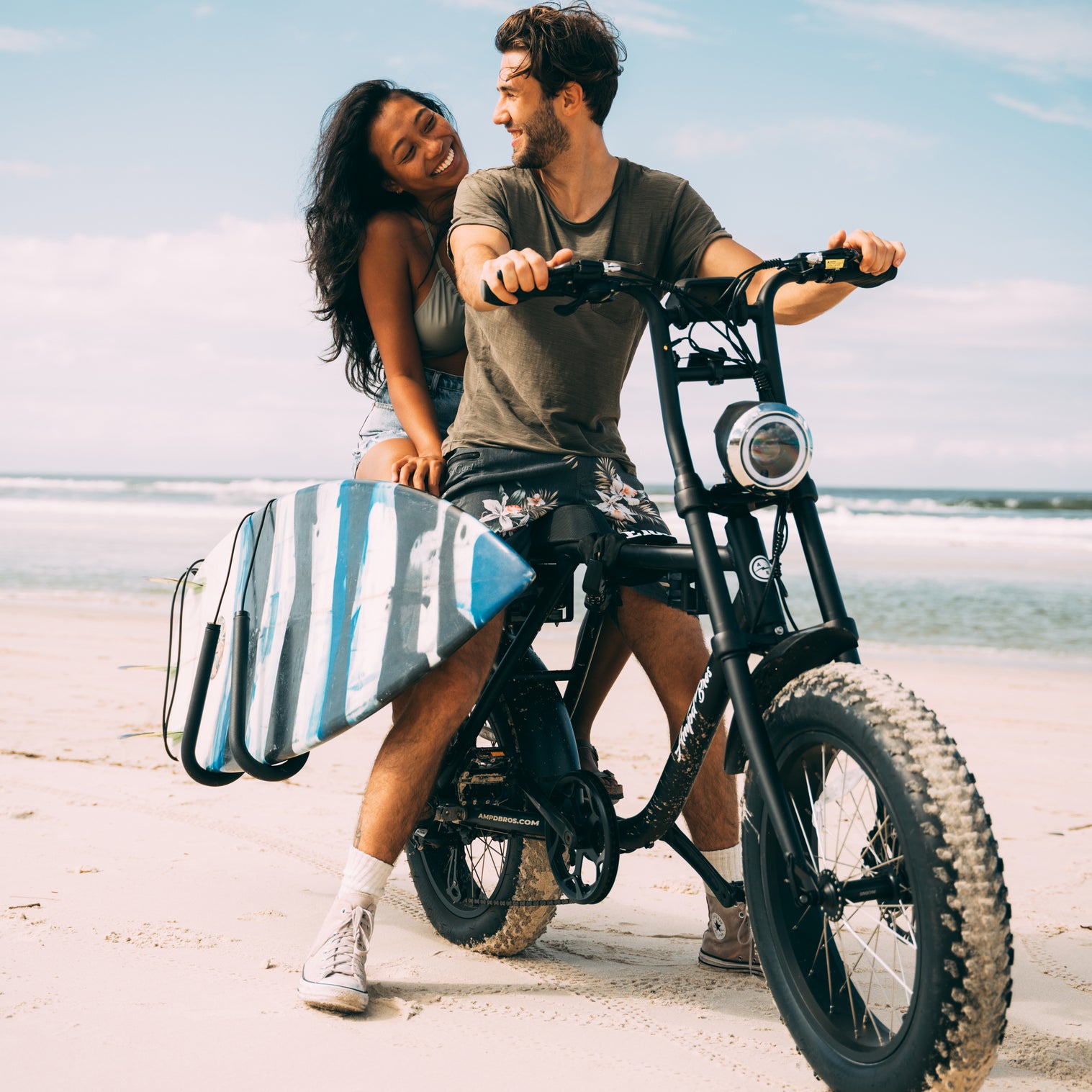 ACE-X Plus Fat Tyre 2 Seat Cruiser Electric Bike – Ampd Brothers Electric